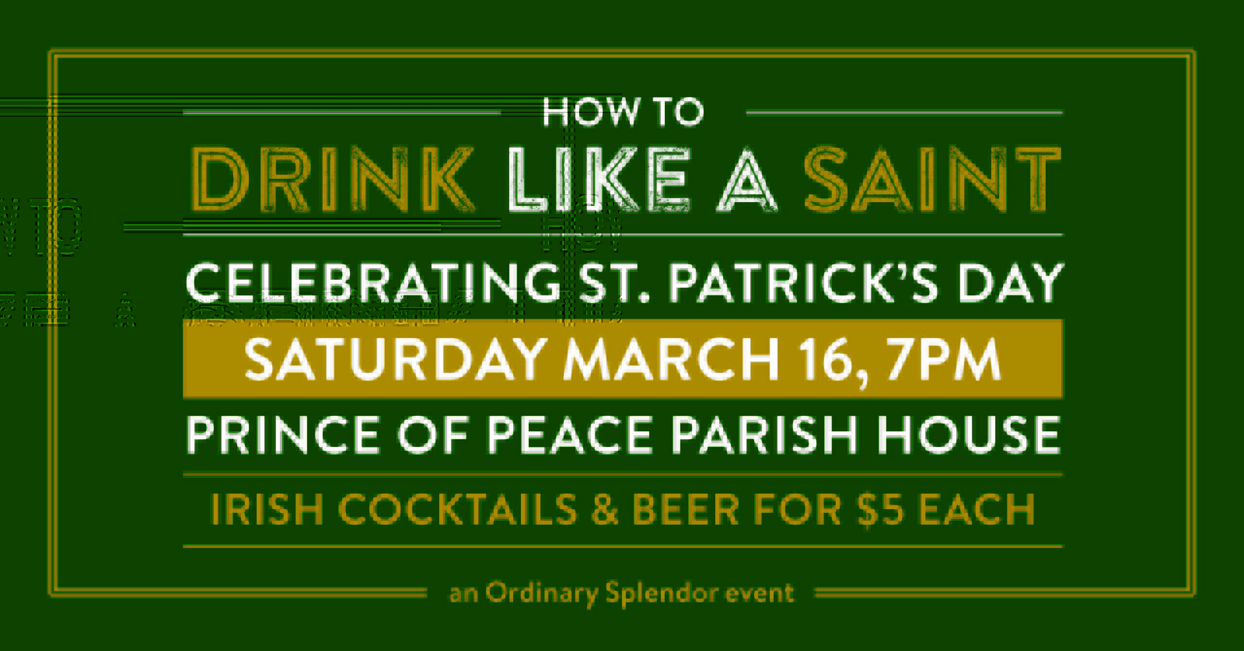 How To Drink Like A Saint! - Prince of Peace Catholic Church & School