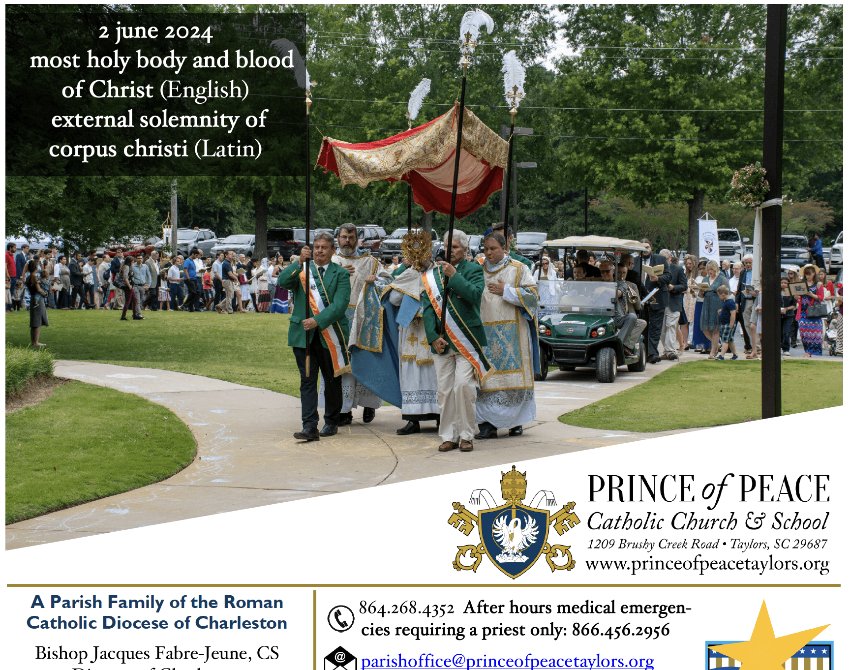 Corpus Christi 2024 Bulletin - Prince of Peace Catholic Church & School